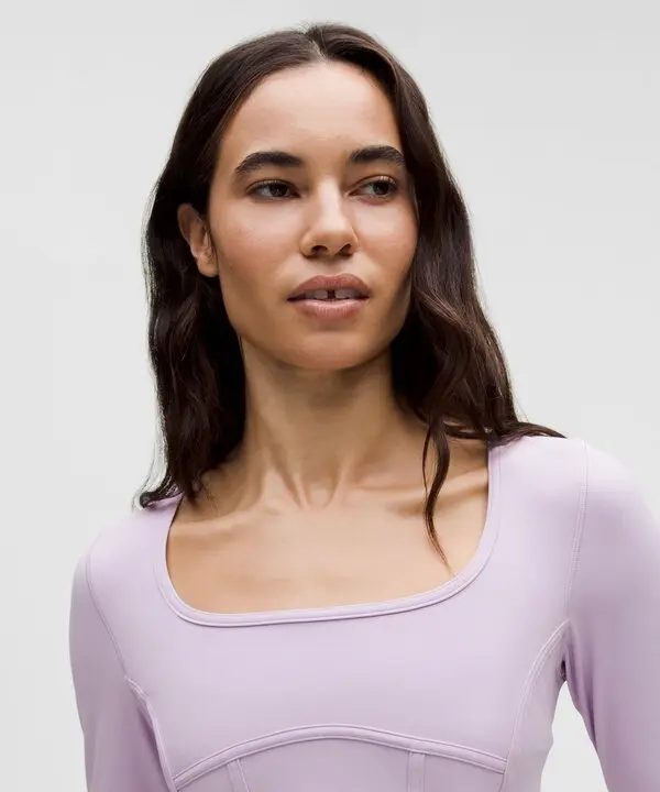 Lululemon Waist-seamed Nulu Long-sleeve Shirt - Lilac Ether