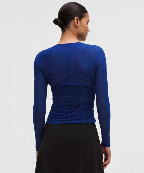 Lululemon Mesh Ruched Long-sleeve Shirt - Riverside