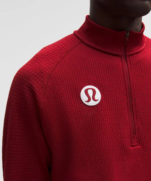 Lululemon Team Canada Engineered Warmth Half Zip - Dark Sport Red/dark Sport Red
