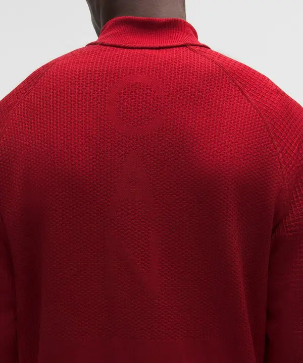 Lululemon Team Canada Engineered Warmth Half Zip - Dark Sport Red/dark Sport Red
