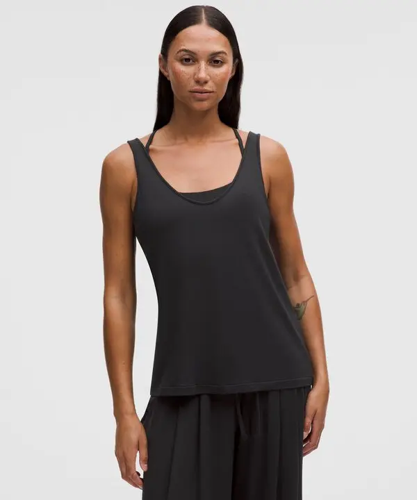 Lululemon Becalm V-neck Tank Top - Black