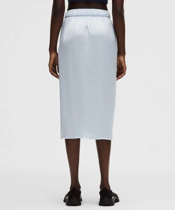 Lululemon Logo Bead Satin Waist-tie Midi Skirt - Windmill