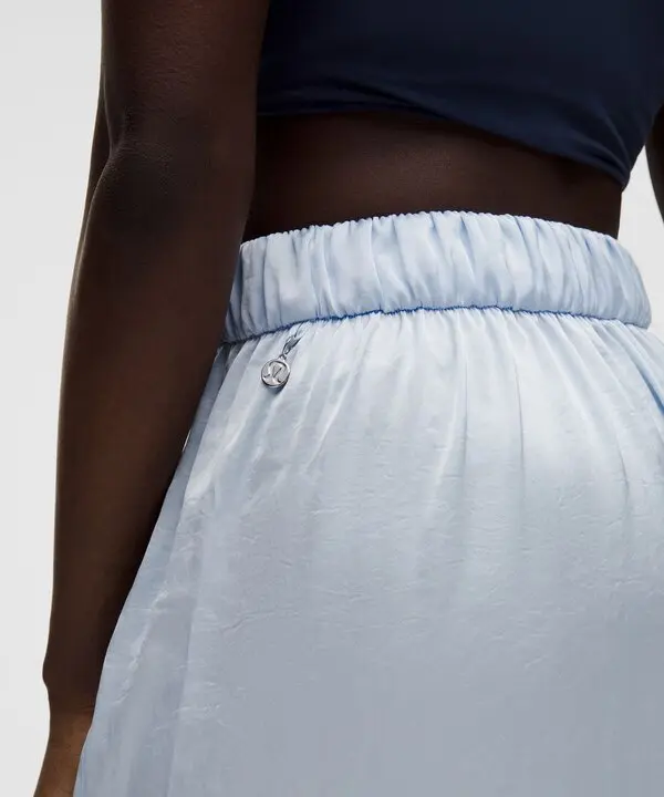 Lululemon Logo Bead Satin Waist-tie Midi Skirt - Windmill