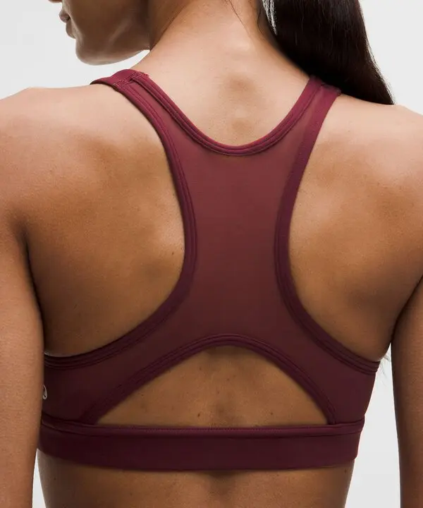 Lululemon Wunder Train Mesh-back Bra - Burgundy Bay