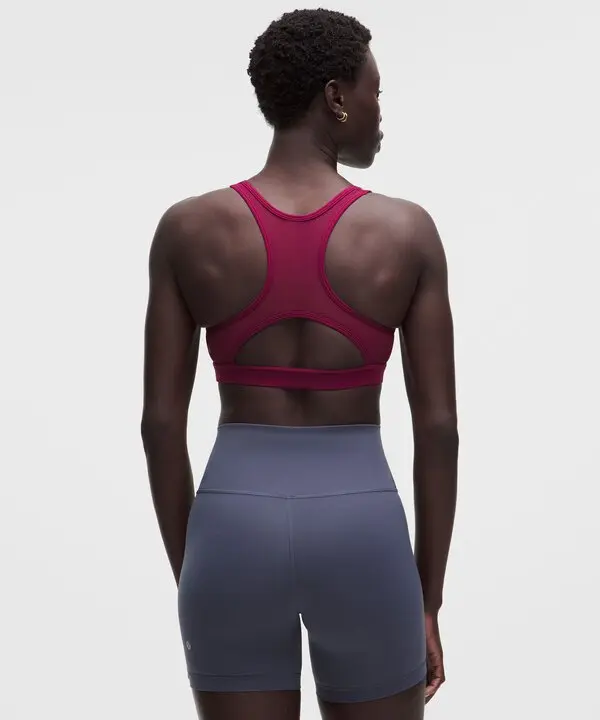 Lululemon Wunder Train Mesh-back Bra - Raspberry Rave