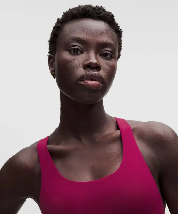 Lululemon Wunder Train Mesh-back Bra - Raspberry Rave