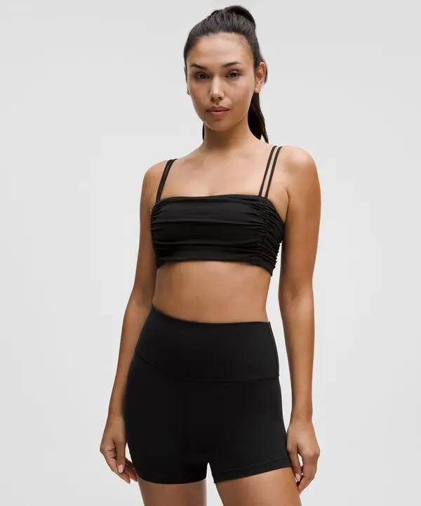 Lululemon Ruched Yoga Bra Shimmer - Black