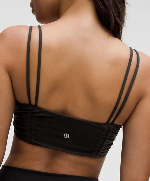 Lululemon Ruched Yoga Bra Shimmer - Black