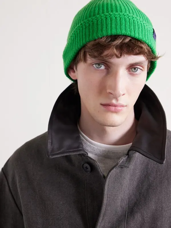 TOM FORD Ribbed Cashmere Beanie - Green