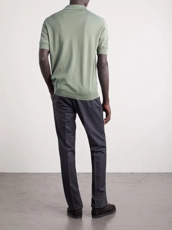 LARDINI Cotton Polo Shirt - Green