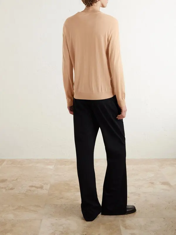 Paul Smith Logo-embroidered Merino Wool Sweater - Neutrals