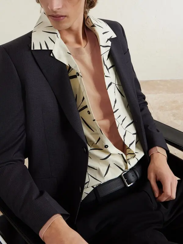 Paul Smith Logo-embroidered Merino Wool Sweater - Neutrals