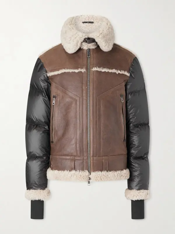 Moncler Argens Padded Shearling And Shell Jacket