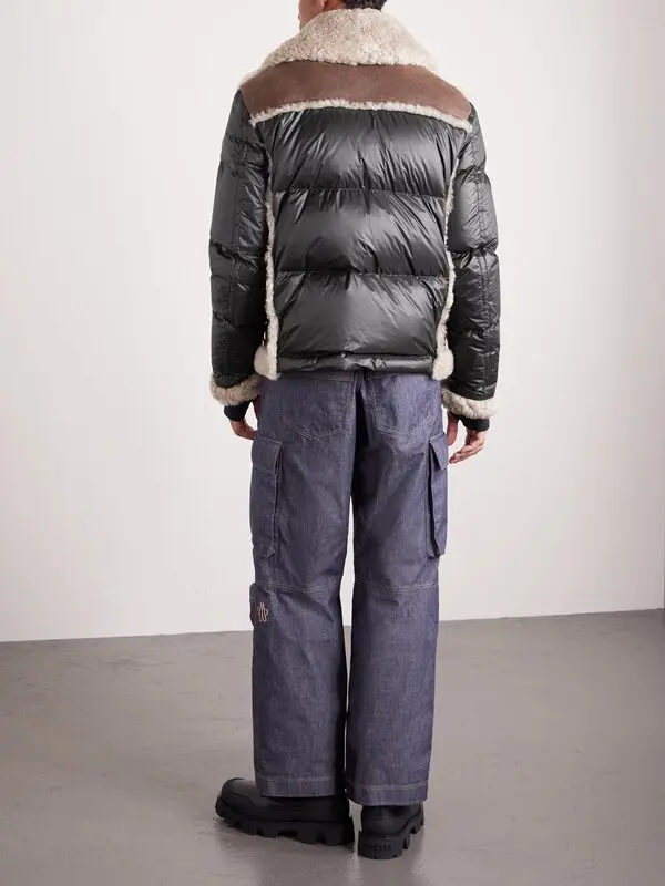 Moncler Argens Padded Shearling And Shell Jacket