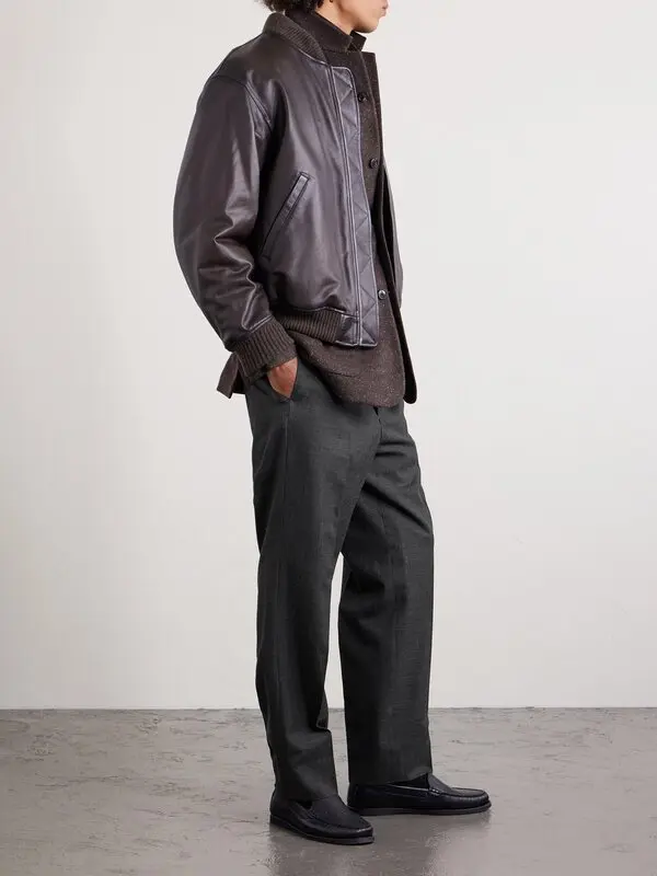 Officine Générale Straight-leg Virgin Wool-blend Trousers
