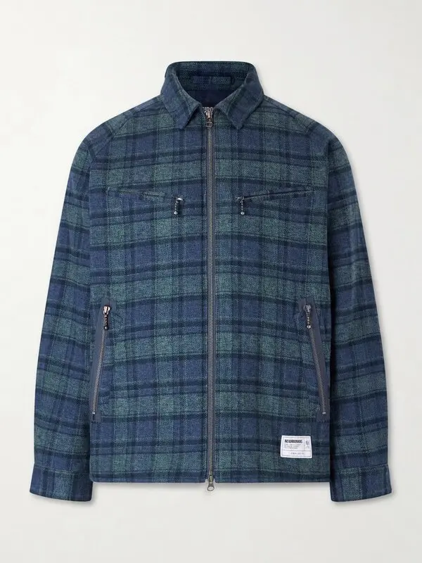 NEIGHBORHOOD Padded Checked Cotton-drill Blouson Jacket