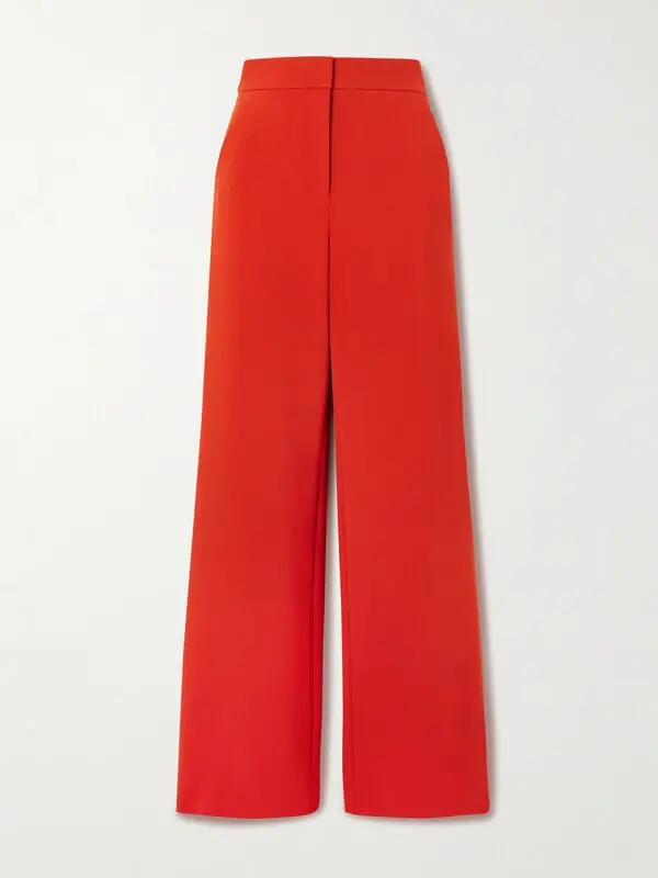 Veronica Beard Tonelli Crepe Wide-leg Pants