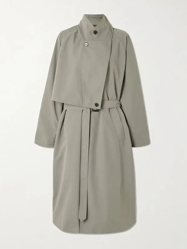 Tibi Frank Belted Layered Trench Coat