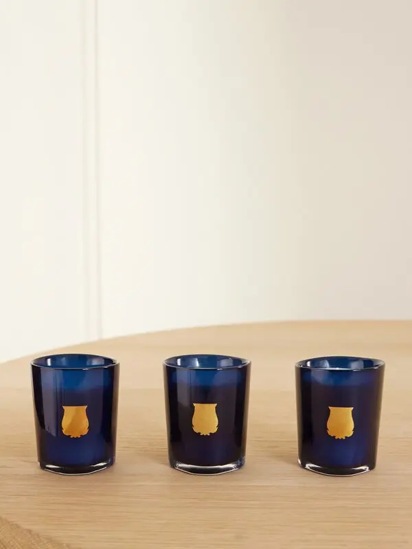 TRUDON Petites Bougies Belles Matières Set Of Three Scented Candles - Blue