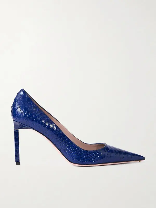 TOM FORD Snake-effect Leather Pumps