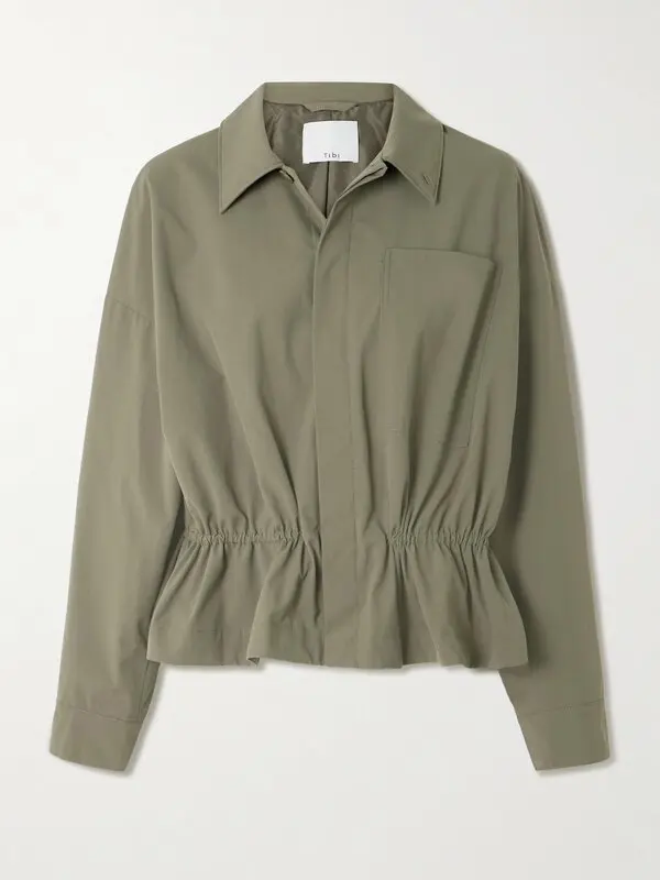 Tibi Waterproof Shell Jacket - Green