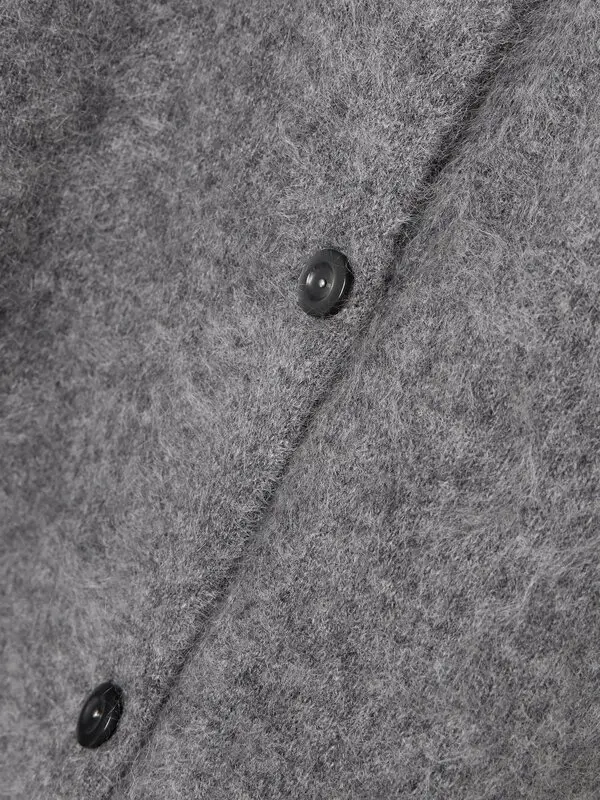Theory Brushed Cashmere Slim Fit Cardigan - Gray