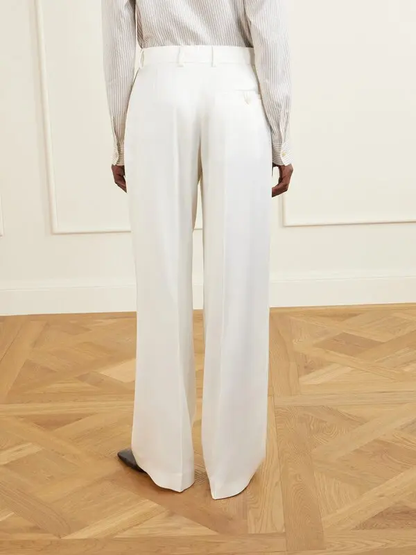 Stella McCartney Satin Wide-leg Trousers - Neutrals