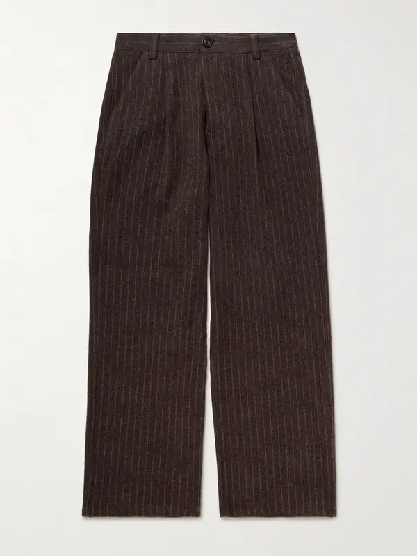 Oliver Peoples Orsman Wide-leg Trousers - Brown