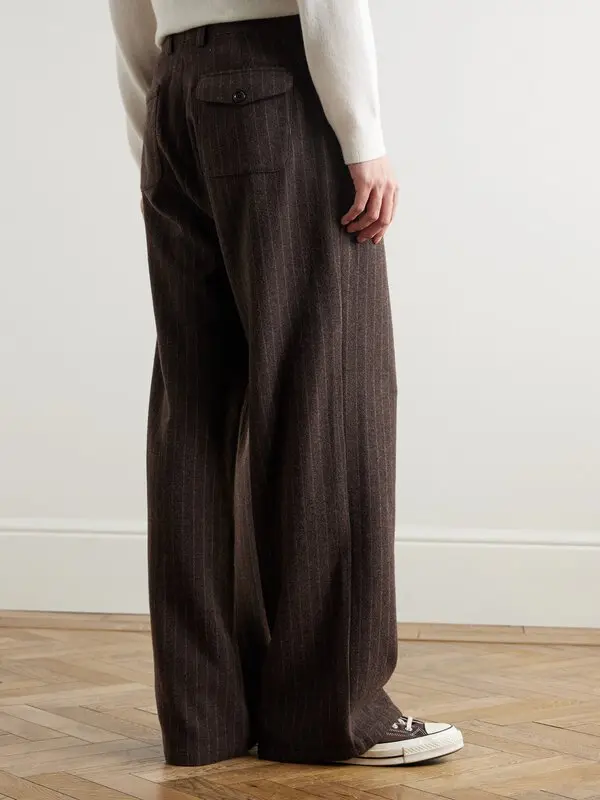 Oliver Peoples Orsman Wide-leg Trousers - Brown