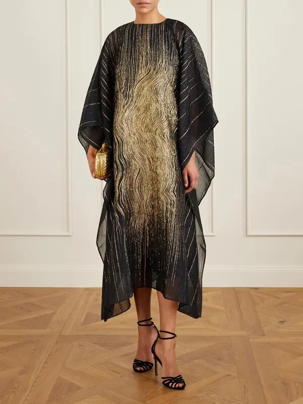 TALLER MARMO Venice Fil Coupé Silk-blend Kaftan