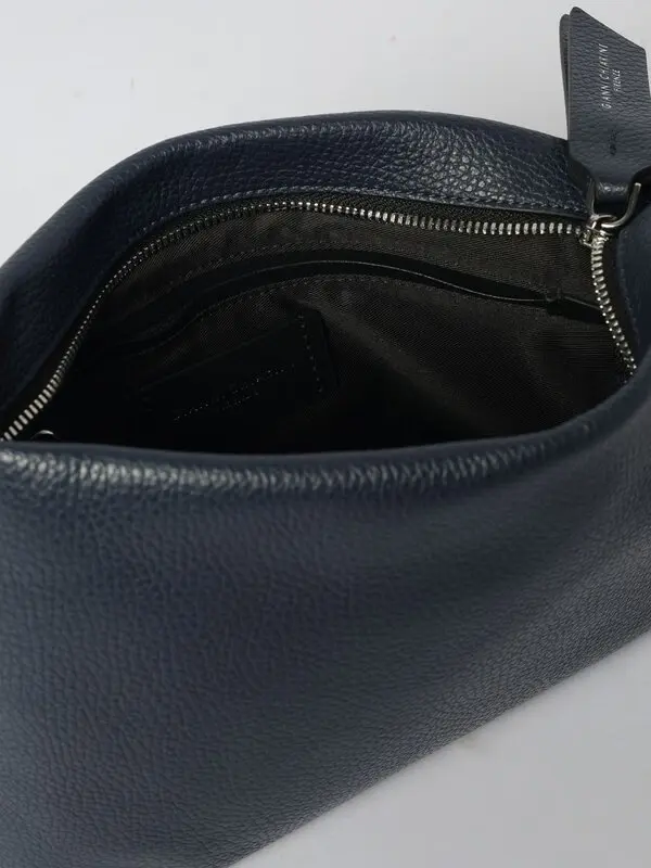 GIANNI CHIARINI Leather Shoulder Bag With Twisted Chain Strap
