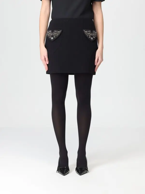 Versace Embellished Pocket Mini Skirt