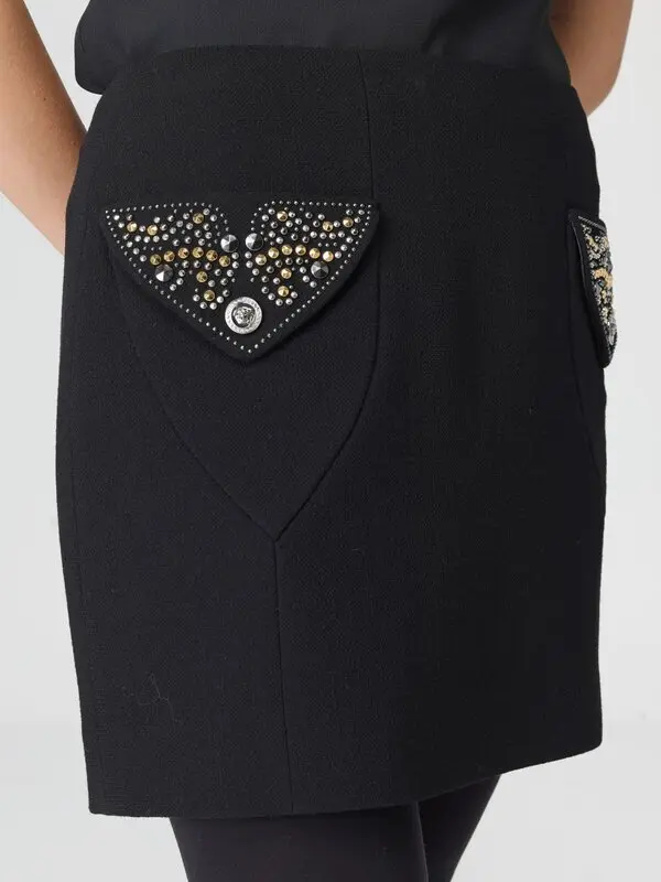 Versace Embellished Pocket Mini Skirt