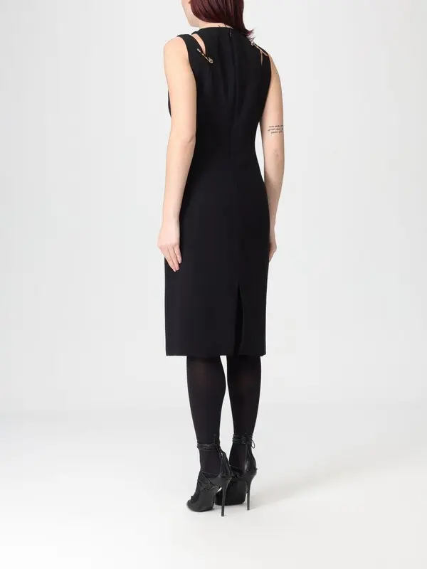 Versace V-neck Sleeveless Midi Dress
