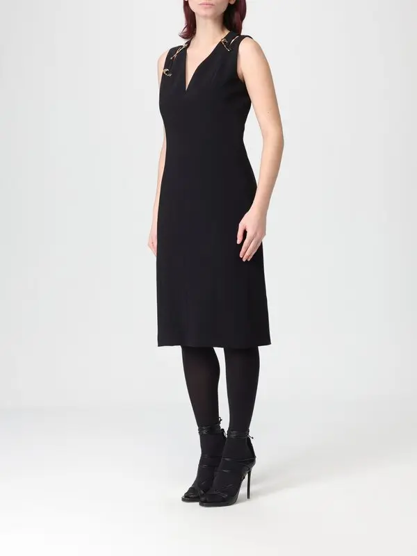 Versace V-neck Sleeveless Midi Dress