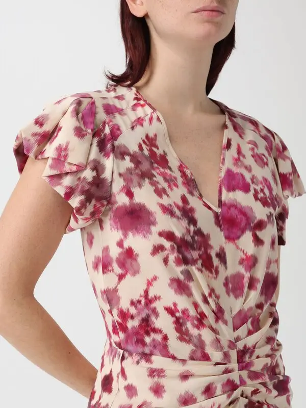 Isabel Marant Étoile Floral V-neck Midi Dress - Pink