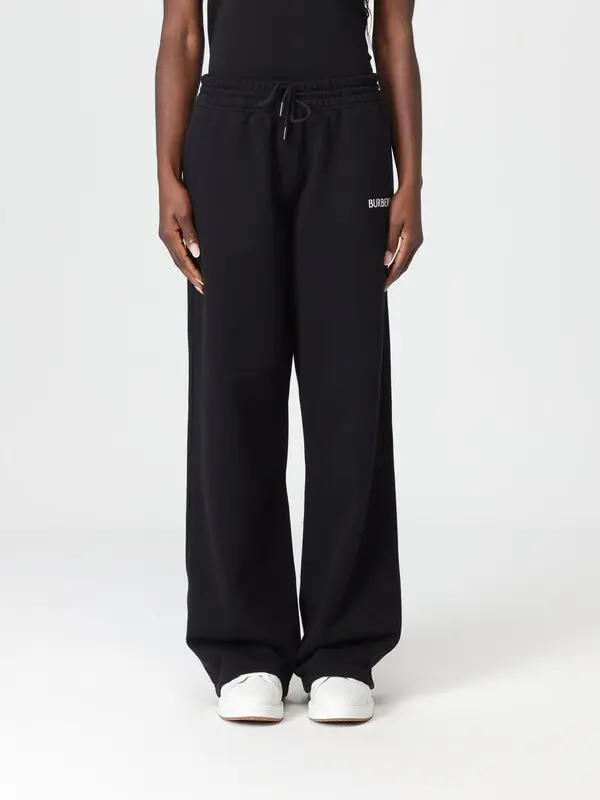 Burberry Wide Leg Drawstring Sweatpants - Black