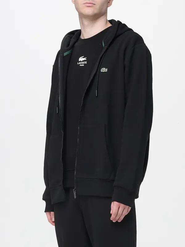 Lacoste Zip-up Hoodie - Black