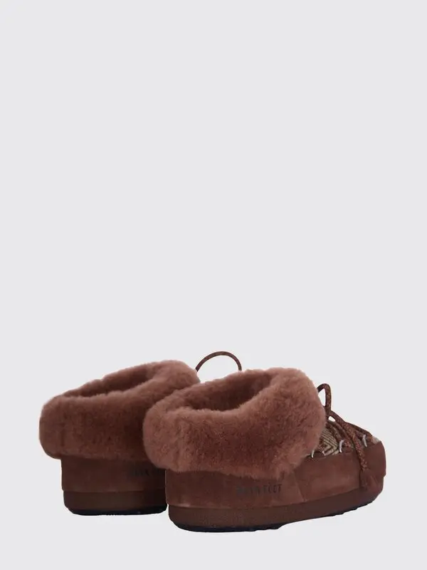 Moon Boot Shearling Trimmed Boots - Cocoa