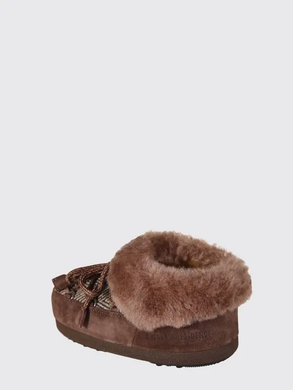 Moon Boot Shearling Trimmed Boots - Cocoa