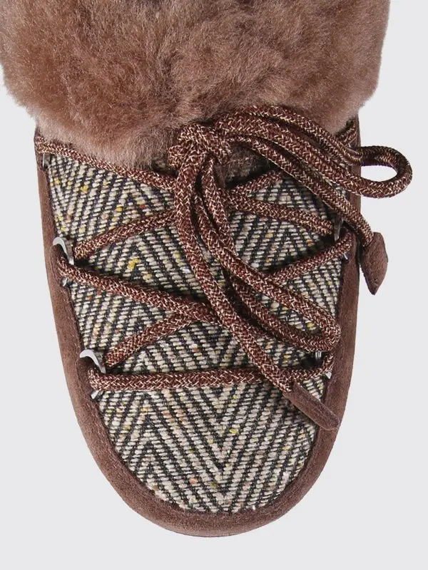 Moon Boot Shearling Trimmed Boots - Cocoa