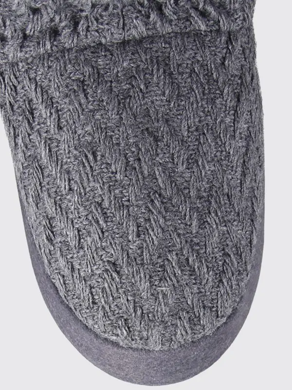 Moon Boot Textured Knit Ankle Boots - Grey