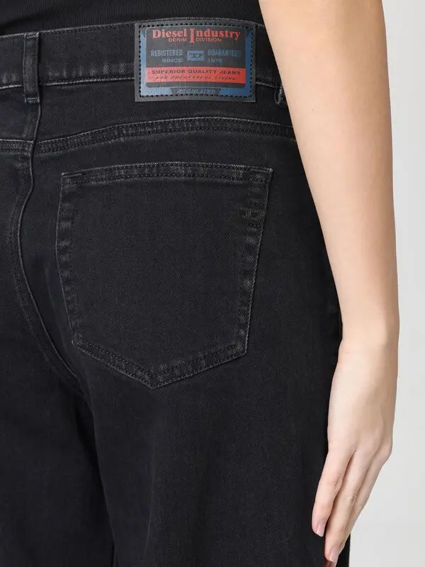 DIESEL® D-akemi High-waisted Wide-leg Stretch-denim Jeans