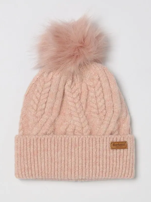 Barbour Braided Knit Beanie - Pink