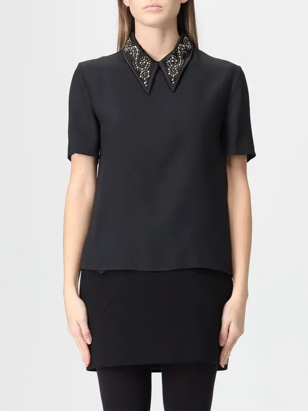 Versace Embellished Collar Top