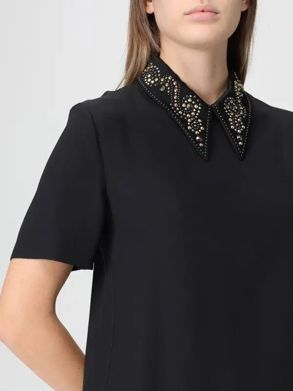 Versace Embellished Collar Top