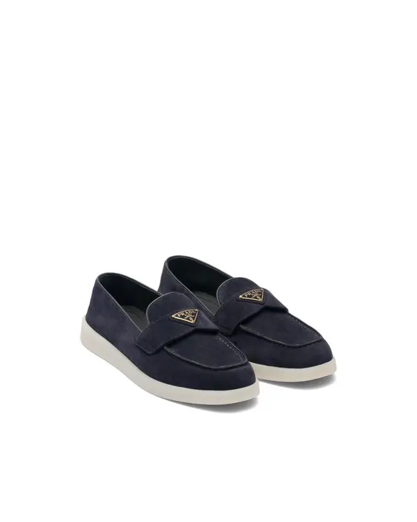 Prada Suede Loafers - Blue