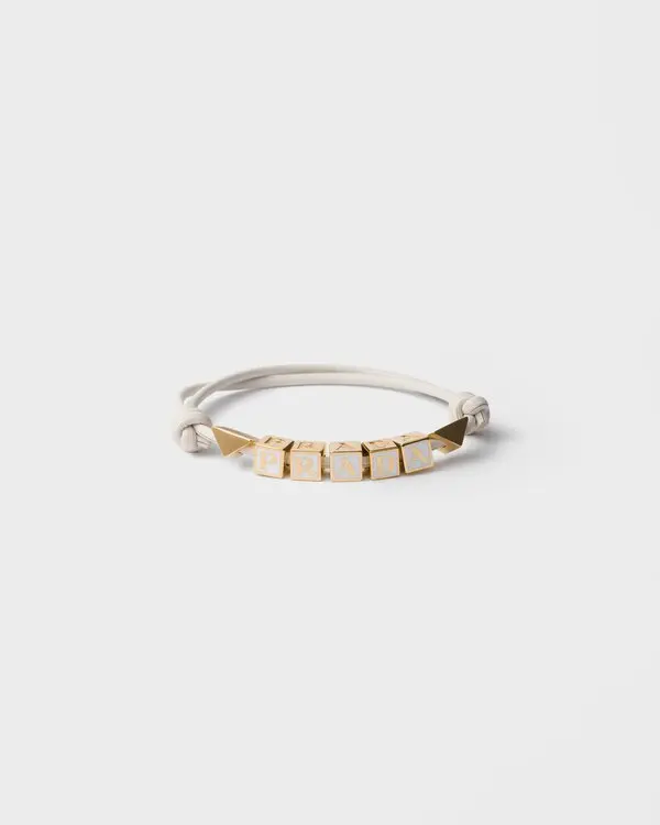 Prada Nappa Leather Bracelet - White