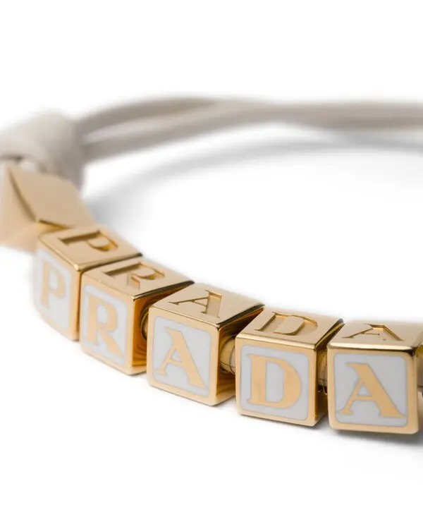 Prada Nappa Leather Bracelet - White
