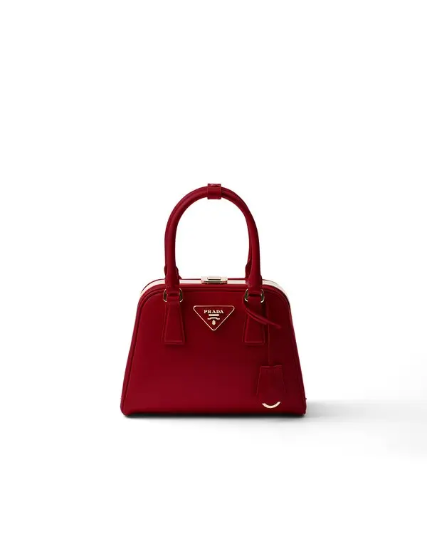 Prada Pyramid Saffiano Leather Mini Bag - Red